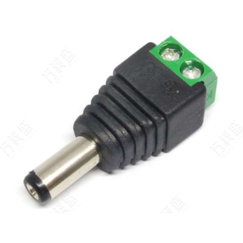Jual Dc Connector Power Socket 5.5-2.1mm Dc Male-female Plug Adapter ...
