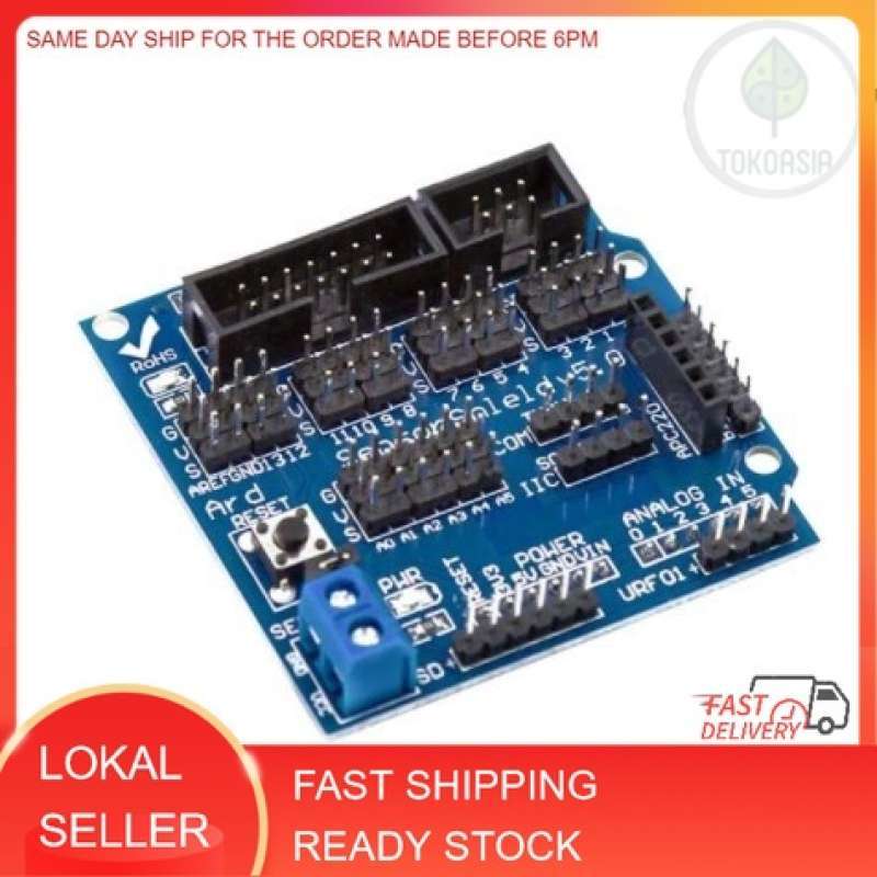 Jual (ready Stock) Uno R3 Sensor Shield Expansion Board V5.0 For ...