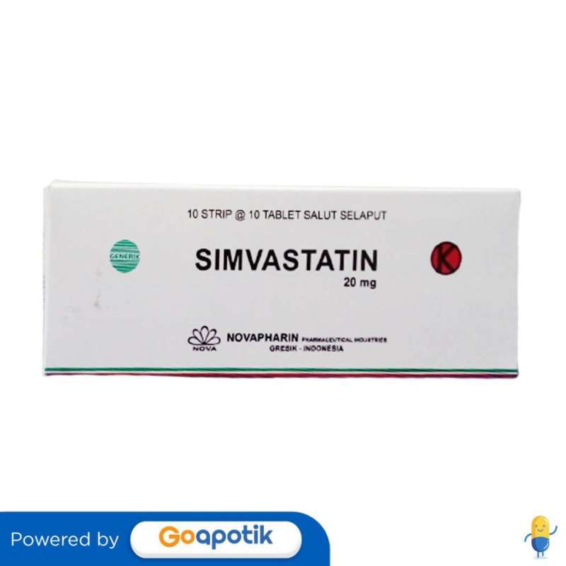Jual Simvastatin Novapharin 20 Mg Box 100 Tablet Di Seller Apotek ...
