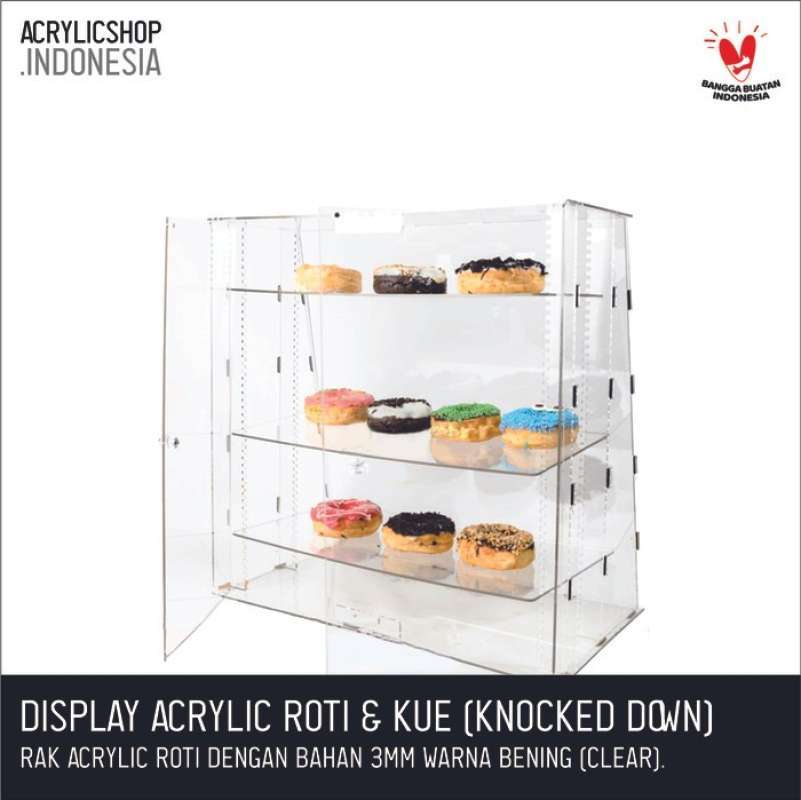 Promo New Display Roti / Kue / Display Acrylic / Akrilik Etalase / Rak ...
