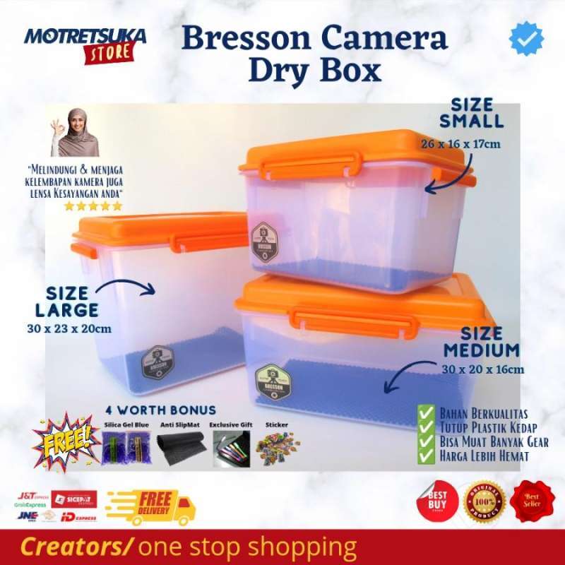 Jual Drybox Kamera & Lensa Bressons Size Medium Extra Hygrometer & Silika Di Seller Motretsuka ...
