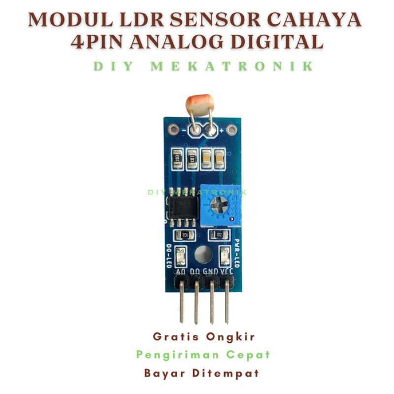 Promo Modul Ldr Sensor Cahaya 4pin Analog Digital For Arduino Uno Mega