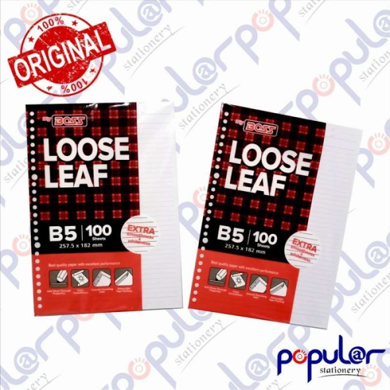 Jual Kertas Loose Leaf Isi Binder Big Boss B5 Bergaris (100 Lembar) di Seller Grand Pasaraya ...