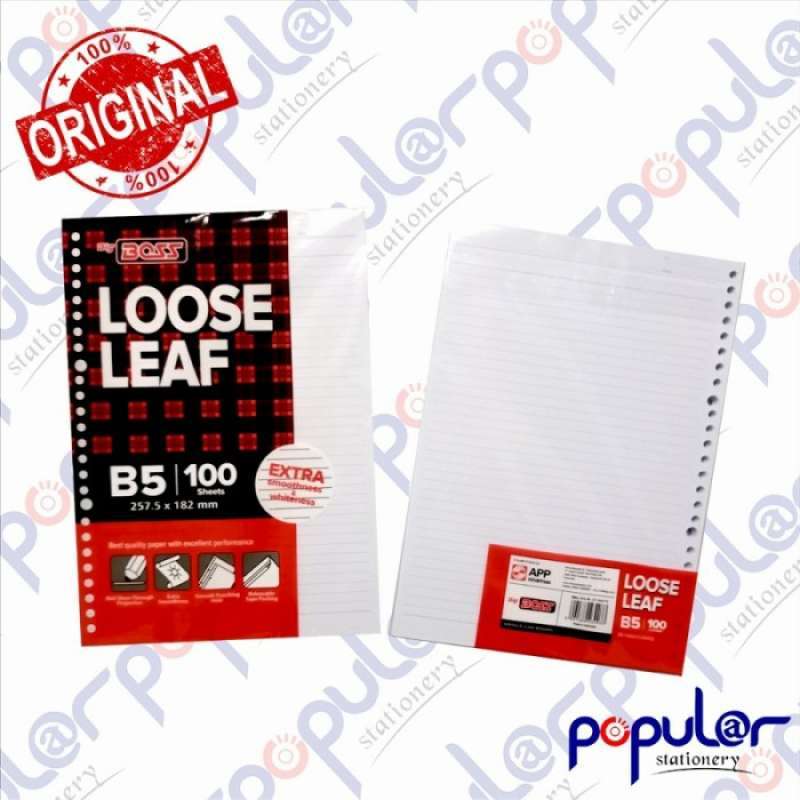 Jual Kertas Loose Leaf Isi Binder Big Boss B5 Bergaris (100 Lembar) di Seller Grand Pasaraya ...
