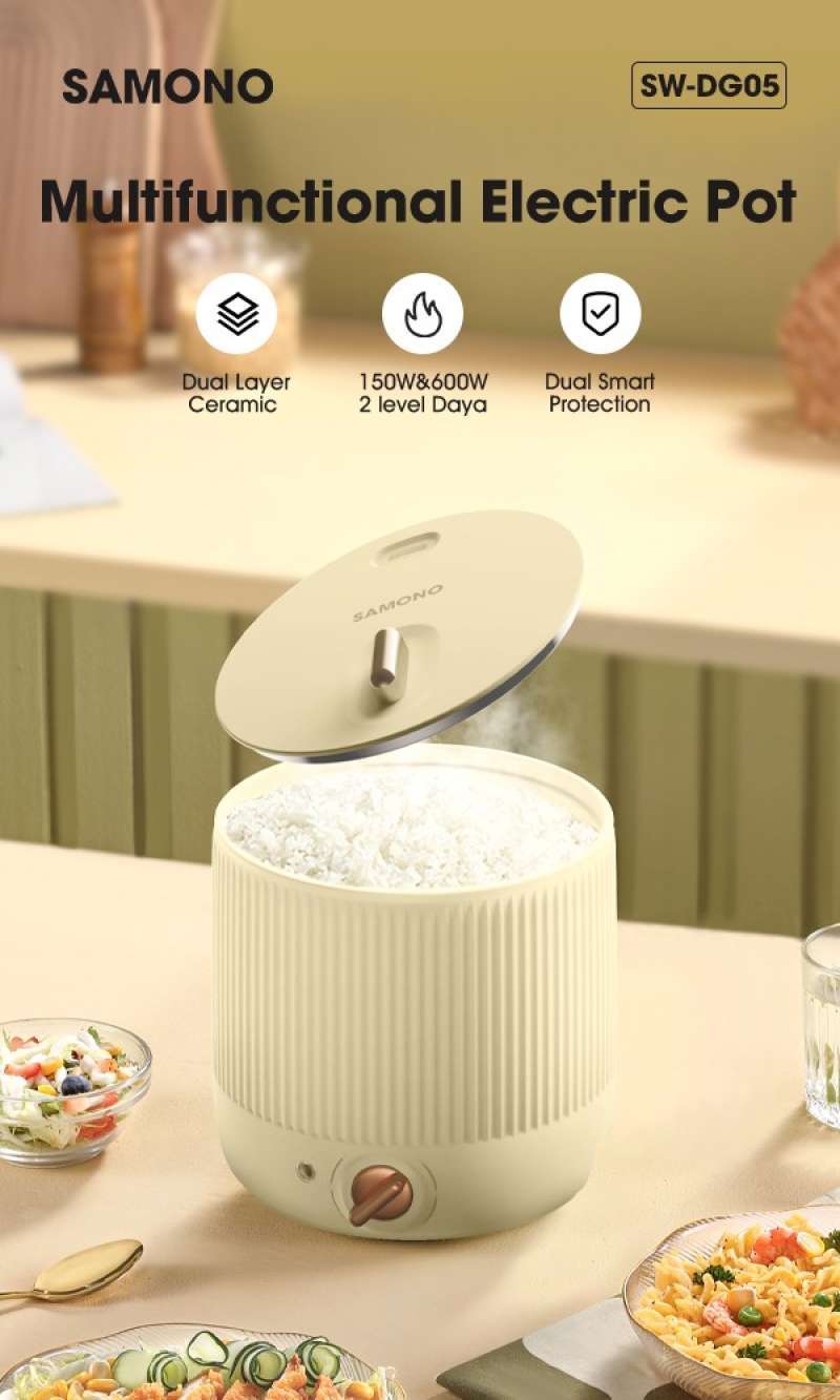 Jual SAMONO SWDG05 Panci Listrik Serbaguna 2L 600W Electric Cooker SW ...