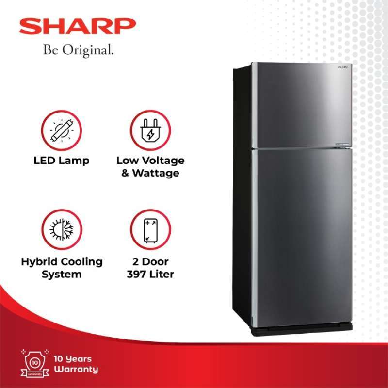 Promo Sharp Sjig470mds Kulkas 2 Pintu Inverter 364l Diskon 18% Di ...