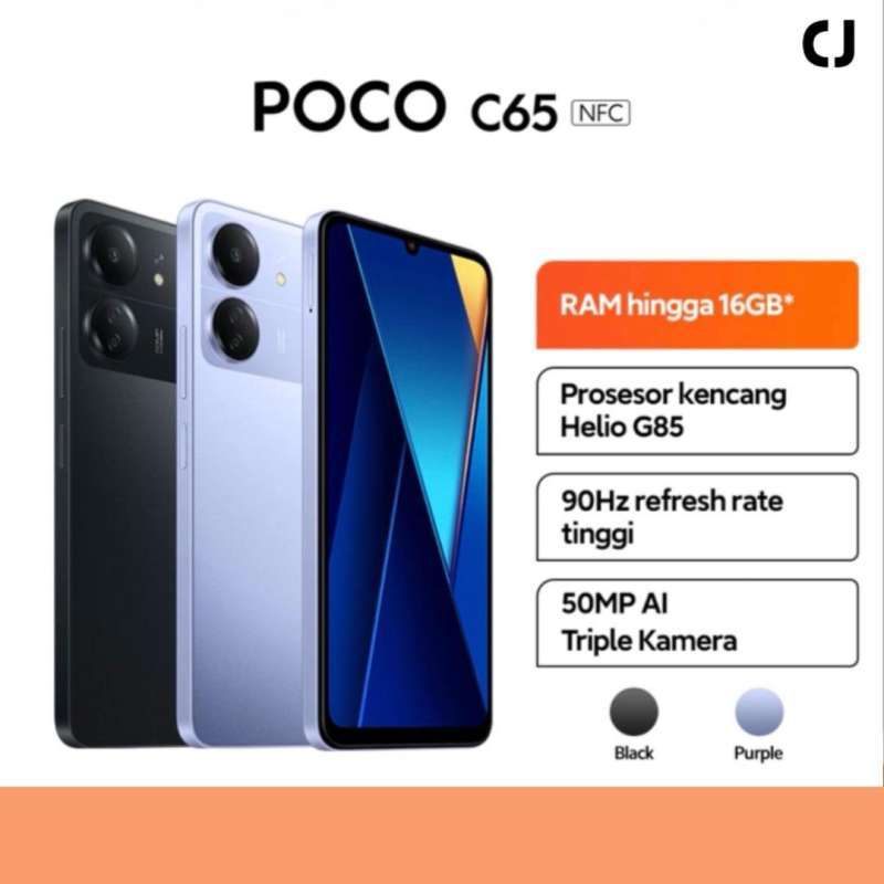 Promo POCO C65 8/256GB NFC Prosesor Helio G85 Triple kamera 50MP AI ...
