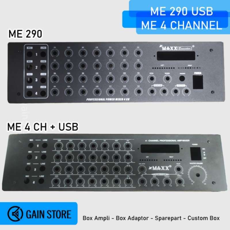 Promo BOX AMPLI AMPLIFIER MIXER 4 CHANNEL MAXX PLAT BESI Diskon 23% di ...