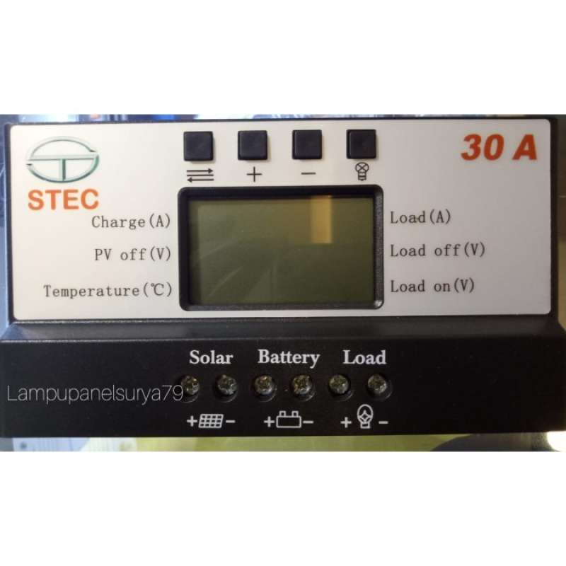 Promo Solar Charge Controller 30A STEC 30A 12/24V Digital Display ...