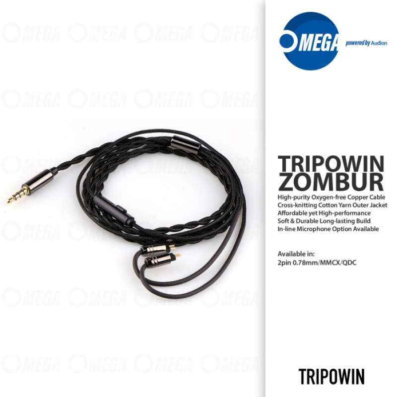 Promo TRIPOWIN ZOMBUR High-purity 4N OFC Upgrade IEM Cable with Mic ...