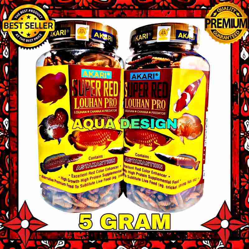 Jual AD MAKANAN IKAN - PAKAN MAGGOT AKARI FISH FOOD SUPER RED LOUHAN ...