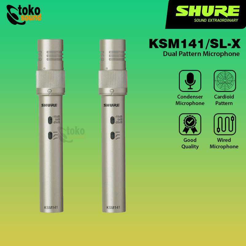 Jual Shure KSM141/SL Dual Pattern Instrument Microphone Original di ...