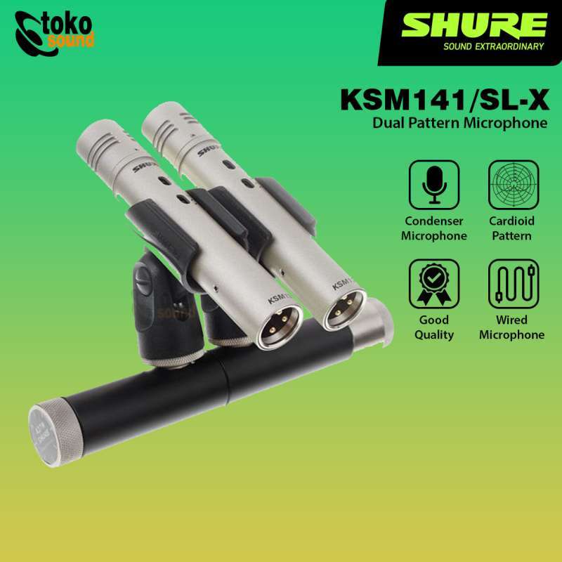 Jual Shure KSM141/SL Dual Pattern Instrument Microphone Original di ...
