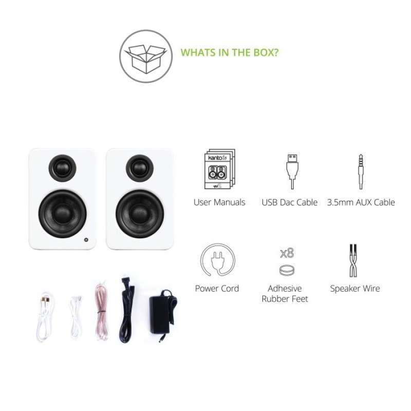 Promo Kanto Yu2 Yu 2 Powered Bookshelf Speaker Xionstore Putih Gloss Diskon 50 Di