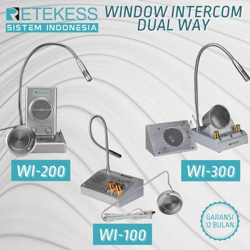 Promo RETEKESS Dual Way Window Counter Intercom - Mic Loket 2 Arah ...