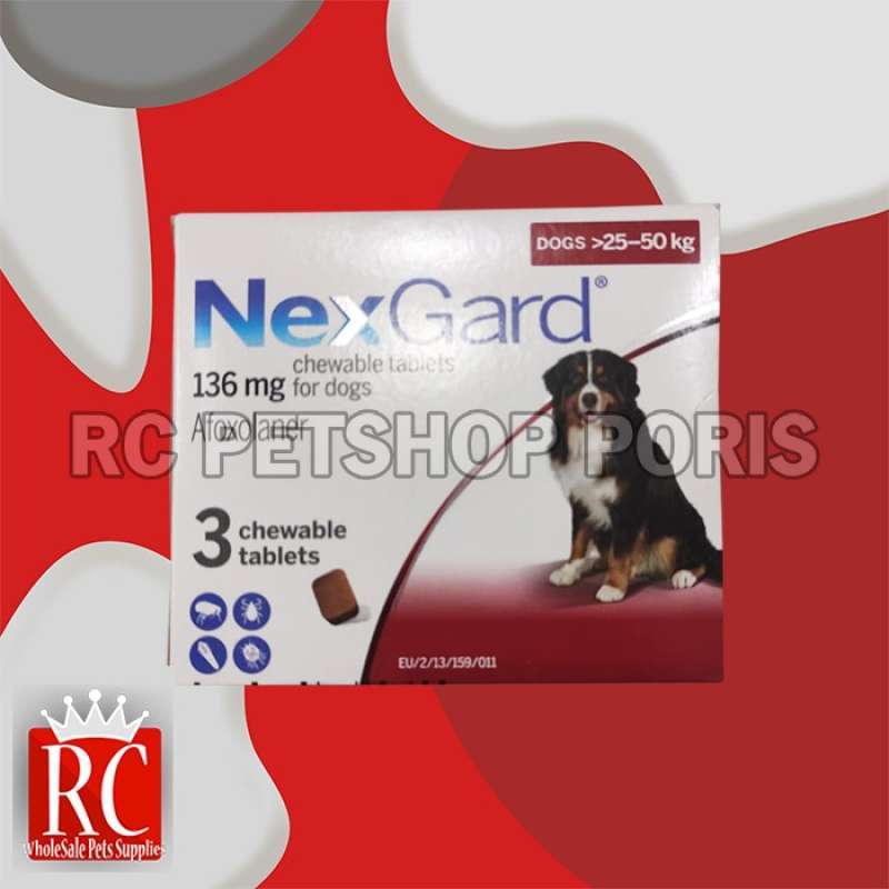 Promo Obat Kutu Tungau Demodex Anjing NexGard Tablet Diskon 23% di ...