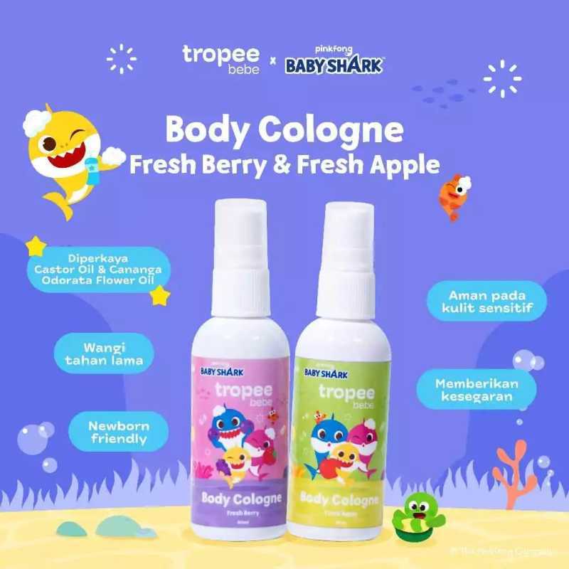Jual Tropee Bebe x Pinkfong Fresh Apple - Body Cologne Parfum Bayi 60ml - Parfum Bayi di Seller ...