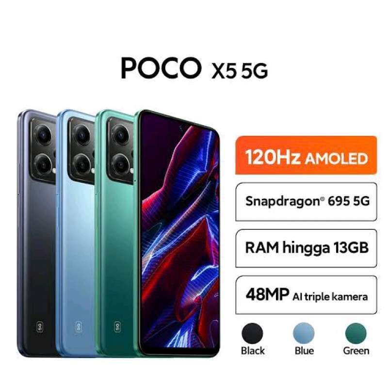 Jual Poco X5 5G | 6GB+128GB - 8GB+256GB | Snapdragon 695 5G | 48MP ...