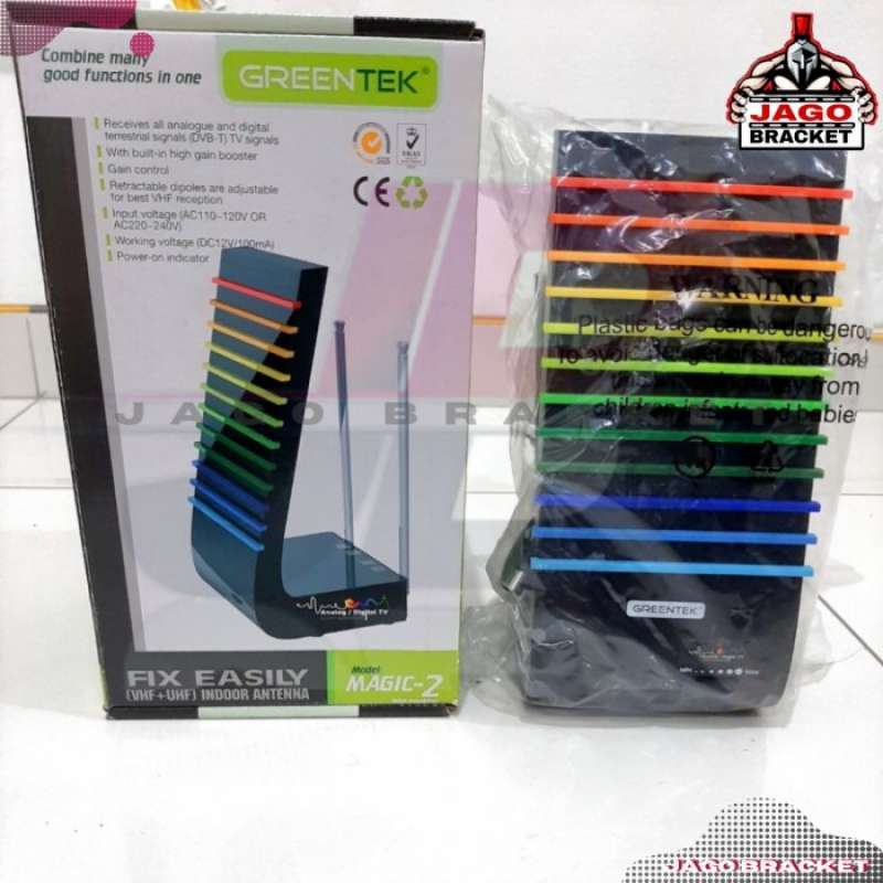 Promo Antena Tv Indor Digital Greentek Magic-2 With Amplifier Terbaik ...