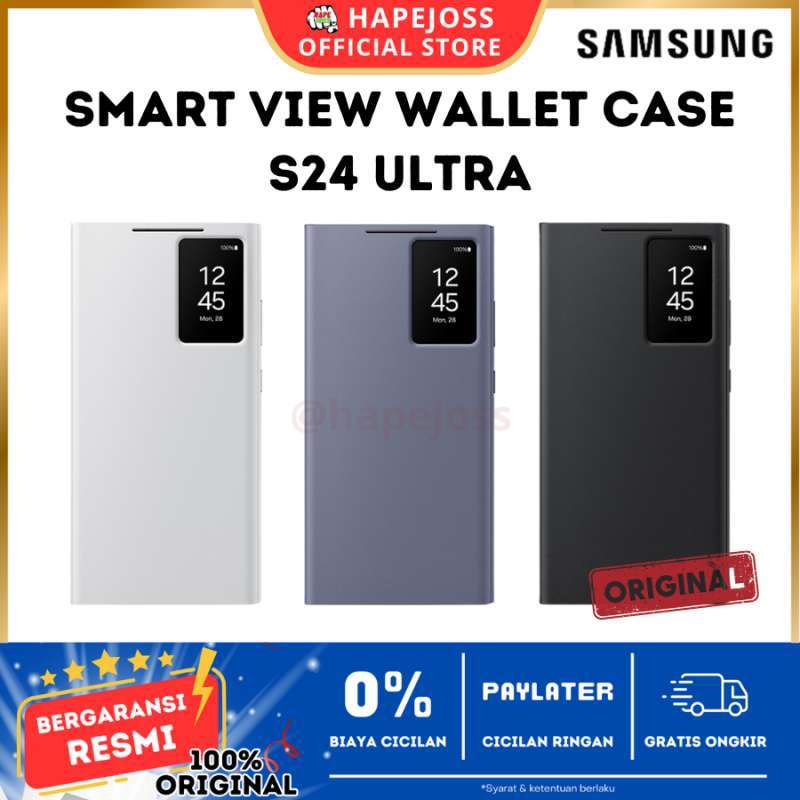 Jual Samsung Galaxy S24 Ultra Smart View Wallet Case - BLACK di Seller ...