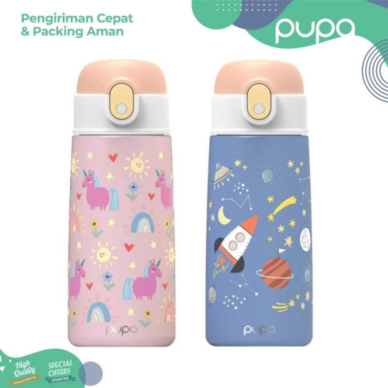 Promo BOTOL AIR MINUM STAINLESS ANAK SEDOTAN BPA FREE KIDS BOTTLE 480ML ...
