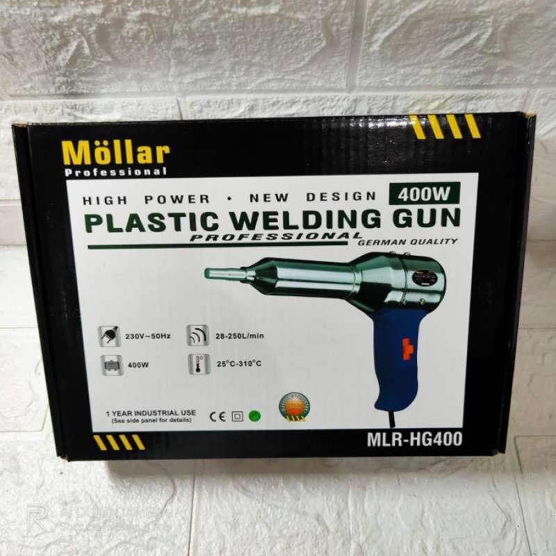 Promo MOLLAR HG 400 Hot Air Gun Plastic Welding Las Plastik Heat Gun ...
