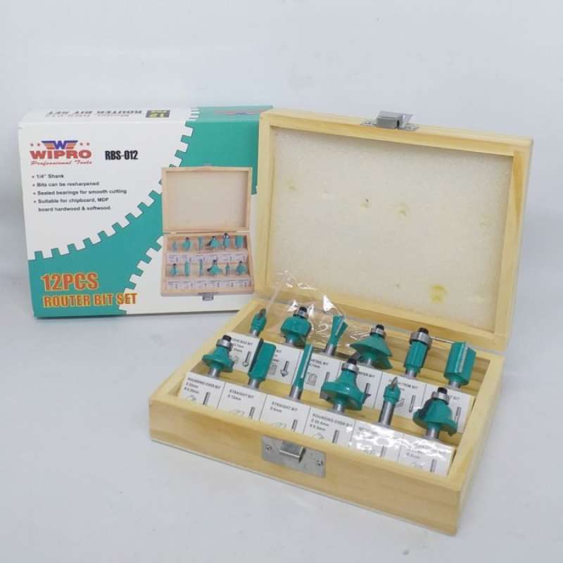 Promo Wipro Mata Profil Set 12 Pcs Mata Router Mata Trimmer Diskon 23% ...