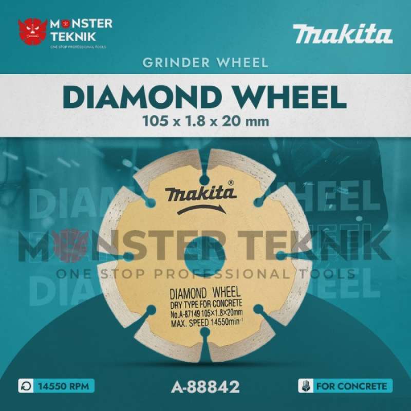 Promo Mata Potong Beton 4 inch Makita Diamond Wheel Dry for Concrete A ... Promo Mata Potong Beton 4 inch Makita Diamond Wheel Dry for Concrete A ...