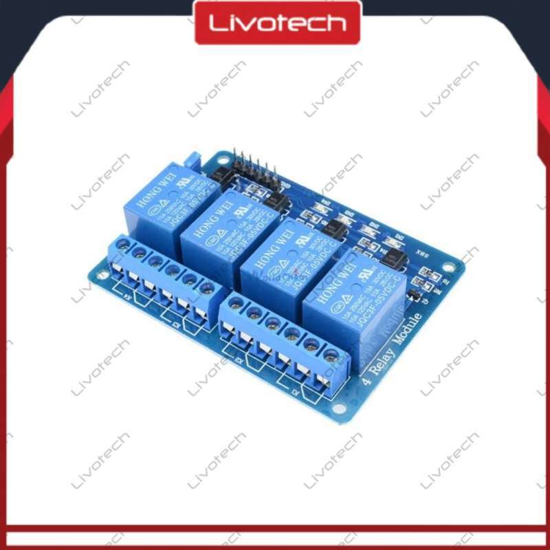 Jual Module Relay 4 Channel 5v Optocoupler 250vac 30vdc 10a Dc-ac Di ...