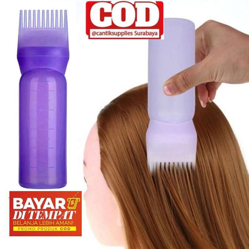 Jual Botol ukur + sisir cat rambut / Botol sisir aplikator / botol ...