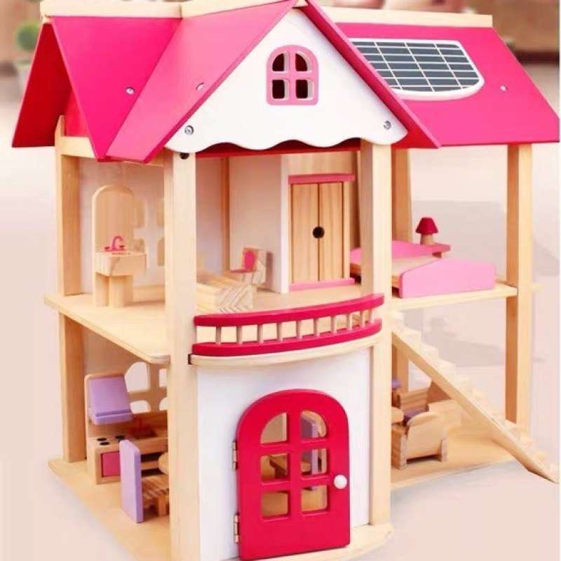 Jual Rumah rumahan kayu mainan anak wooden doll house barbie mini toy ... Jual Rumah rumahan kayu mainan anak wooden doll house barbie mini toy ...