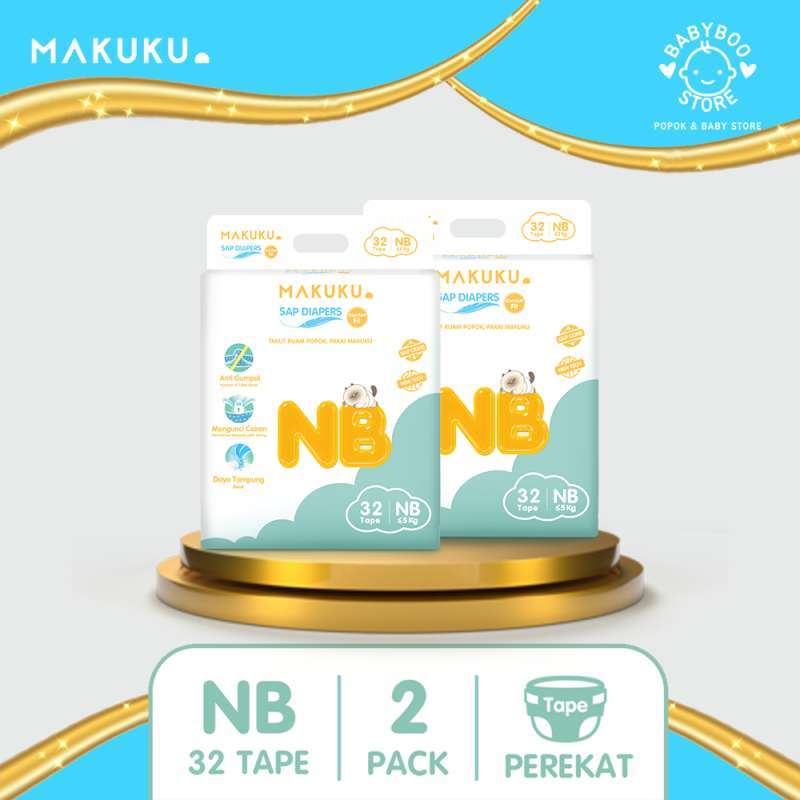 Promo Pampers [2 PACK] MAKUKU SAP Diapers Comfort Fit Mini Tape/Pants ...