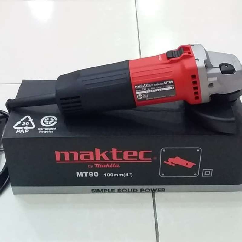 Promo MAKTEC MT90 MESIN GERINDA 4 INCH MT 90 GURINDA TANGAN 4 ANGLE ...