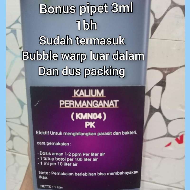 Jual Obat Ikan Cair Pk Kalium Permanganat / Pk / Obat Pk / Obat Ikan di ...
