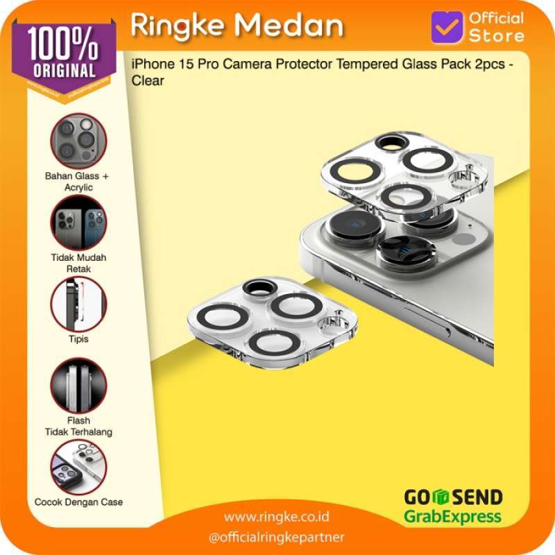Jual Ringke Iphone 15 Pro Max Plus Camera Tempered Glass Lens Frame