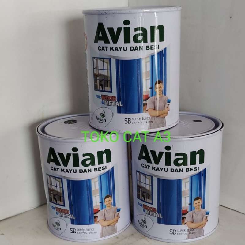 Promo Avian Cat Kayu Besi 0,9 Liter Super Black Diskon 23% di Seller ...