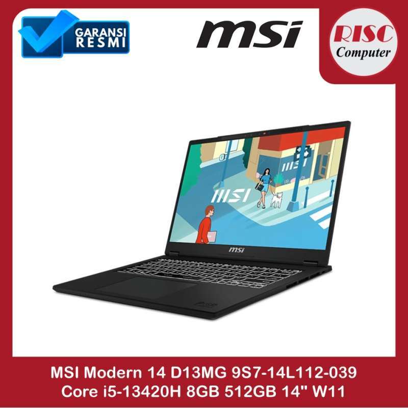 Jual MSI Modern 14 D13MG 9S7-14L112-039 Core i5-13420H 8GB 512GB 14 W11 di Seller Risc Computer ...