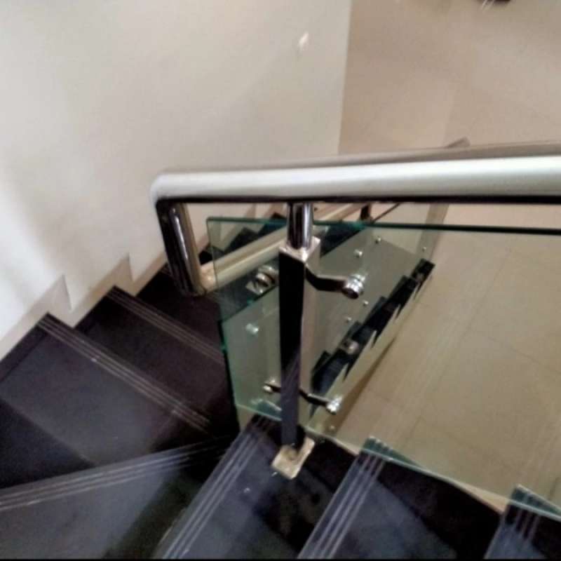 Promo Raling Reling Railing Balkon Tangga Stainless 304 + Kaca Tempered ...