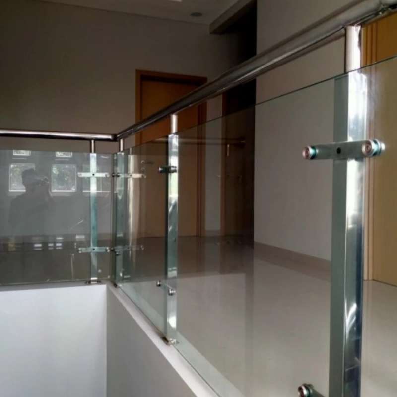 Promo Raling Reling Railing Balkon Tangga Stainless 304 + Kaca Tempered ...
