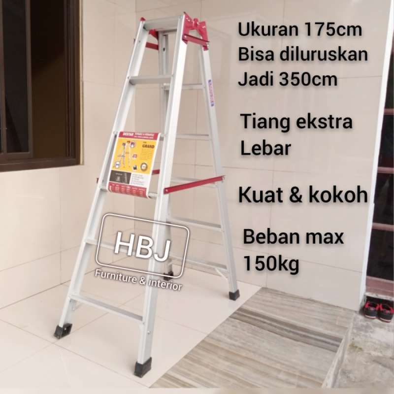 Promo Tangga Lipat Destar 175 Cm / Tangga Lipat Alumunium Jumbo 175 Cm ...