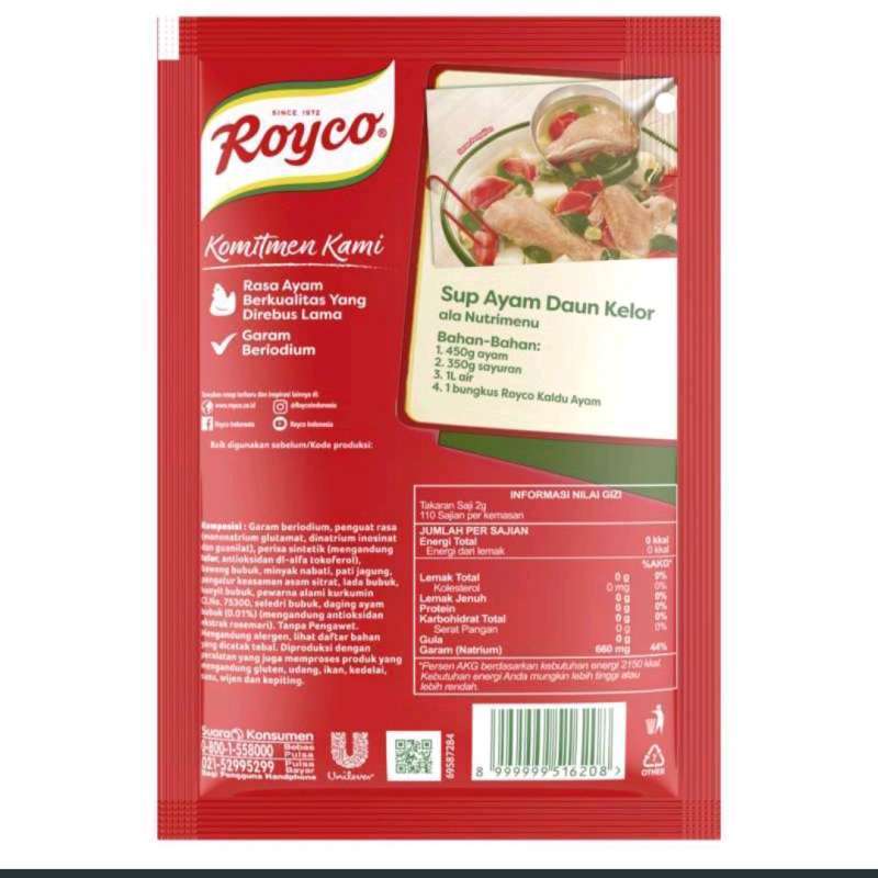 Promo ROYCO Bumbu kaldu penyedap rasa ayam 220gr (1 dus isi 24pcs ...
