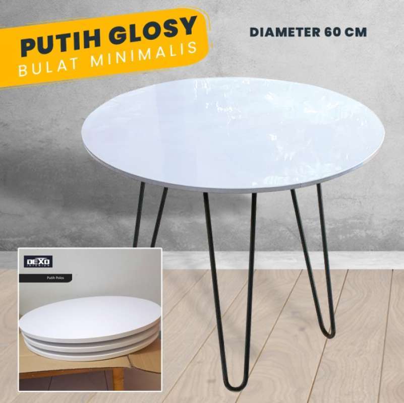 Promo Terbaik Meja Cafe Bulat Minimalis Meja Kopi Bundar Cafe Table ...