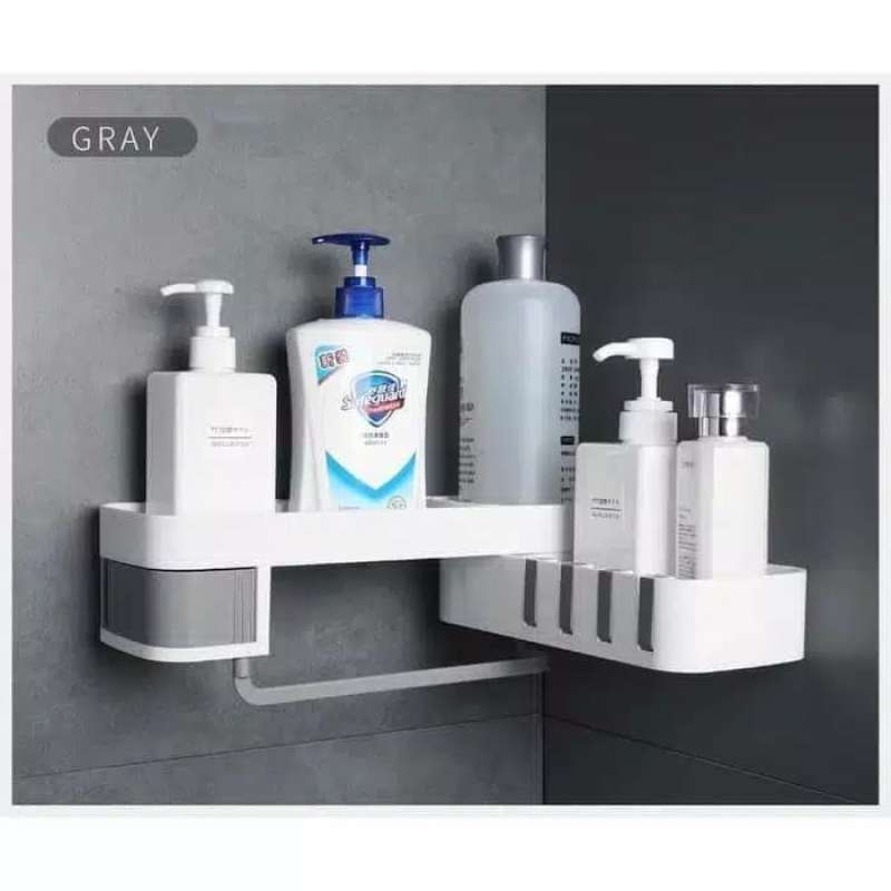 Jual Rak Sabun Shampoo Rak Toilet/Kamar Mandi Rak Tempel Dinding Sudut ...