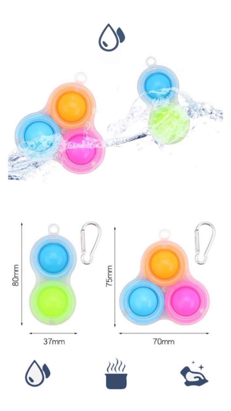 Promo SIMPLE DIMPLE POP IT GLOW IN THE DARK FIDGET TOYS TIKTOK VIRAL ...