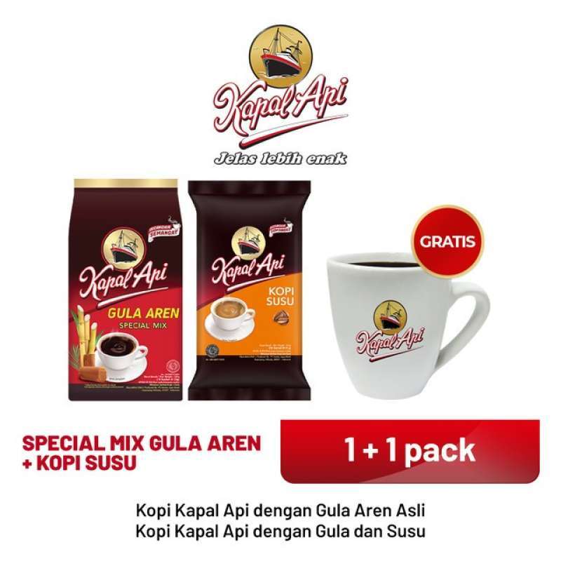 Promo KAPAL API Special Mix Gula Aren 1 Pack + Kopi Susu 1 Pack Free ...
