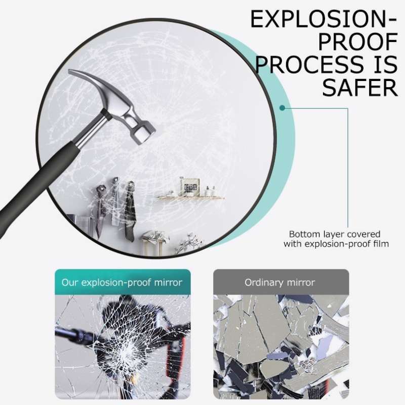 Promo BEST HOME 60CM Cermin Gantung Dinding +Hanger Cermin wc Bathroom ...