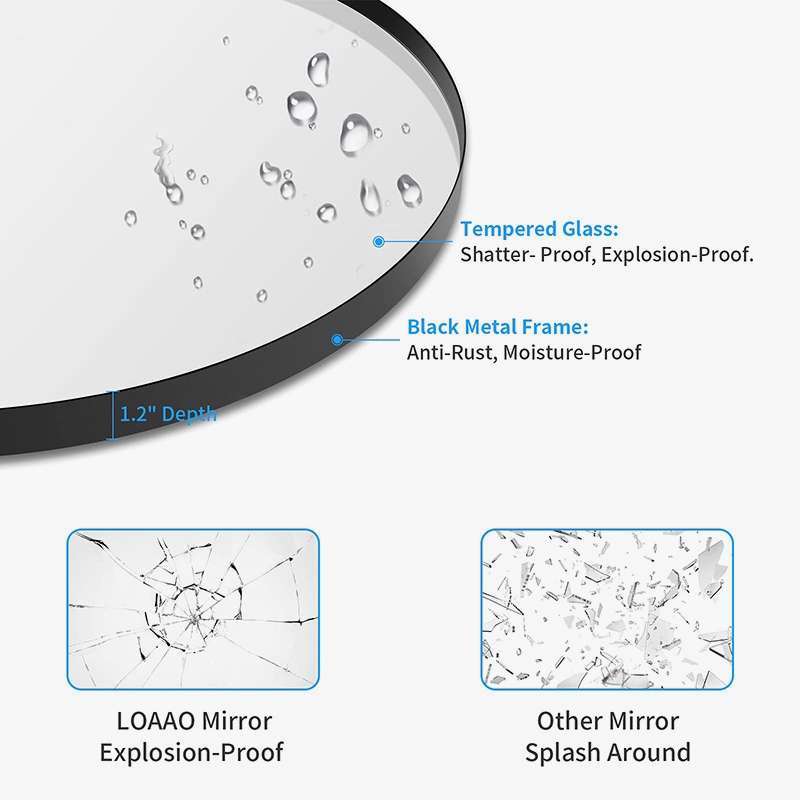 Promo BEST HOME 60CM Cermin Gantung Dinding +Hanger Cermin wc Bathroom ...