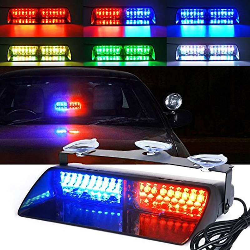 Promo Lampu Strobo Polisi Mobil LED 16 Lampu Kilat 18 Darurat Diskon 26 ...