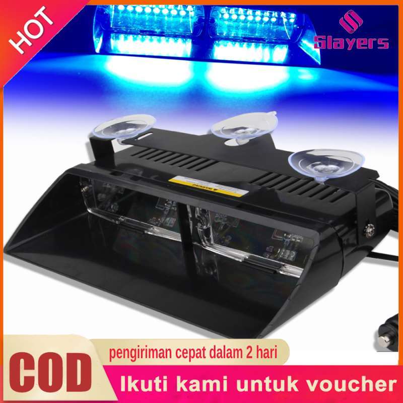 Promo Lampu Strobo Polisi Mobil LED 16 Lampu Kilat 18 Darurat Diskon 26 ...