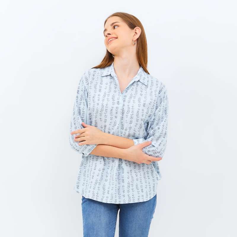 Promo C2 Gyuzel Blue Basic Blouse Wanita Diskon 30% di Seller C2 ...